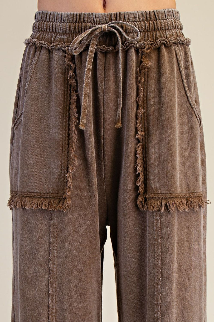 Washed Wide Leg Terry Pant – Red Door Boutique